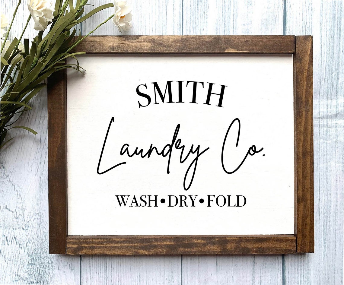 LARGE Laundry Farmhouse Wooden Sign Laundry Room Decor - Etsy