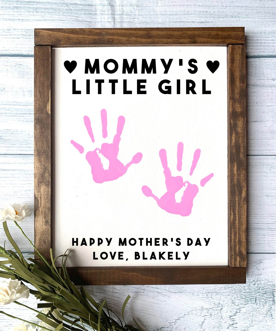 Mommy's Little Girl - Mother's Day Gift, Mother's Day Wooden Sign, DIY ...
