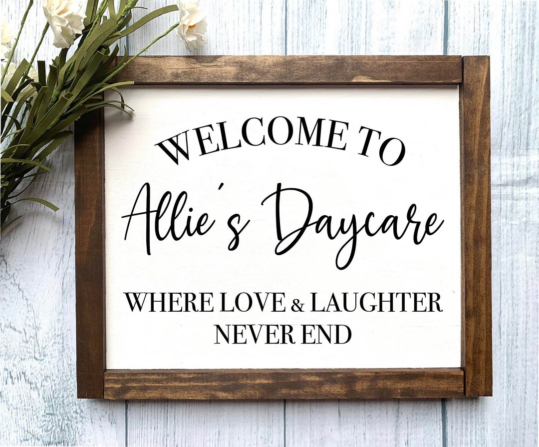 Welcome to Daycare Sign, Daycare Sign, Daycare Provider Gift, Daycare ...