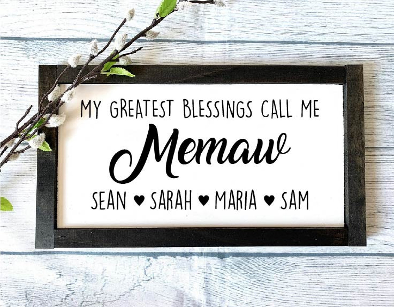 Custom Memaw Sign Grandparents Wooden Sign Grandparents - Etsy