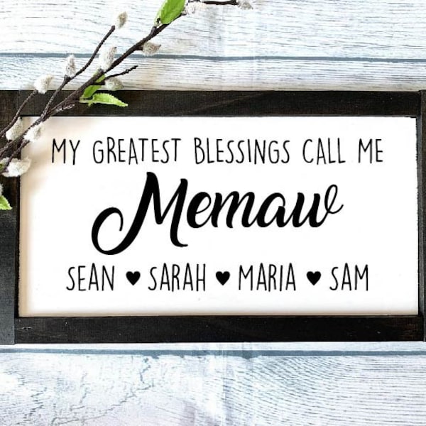 Memaw Sign - Etsy