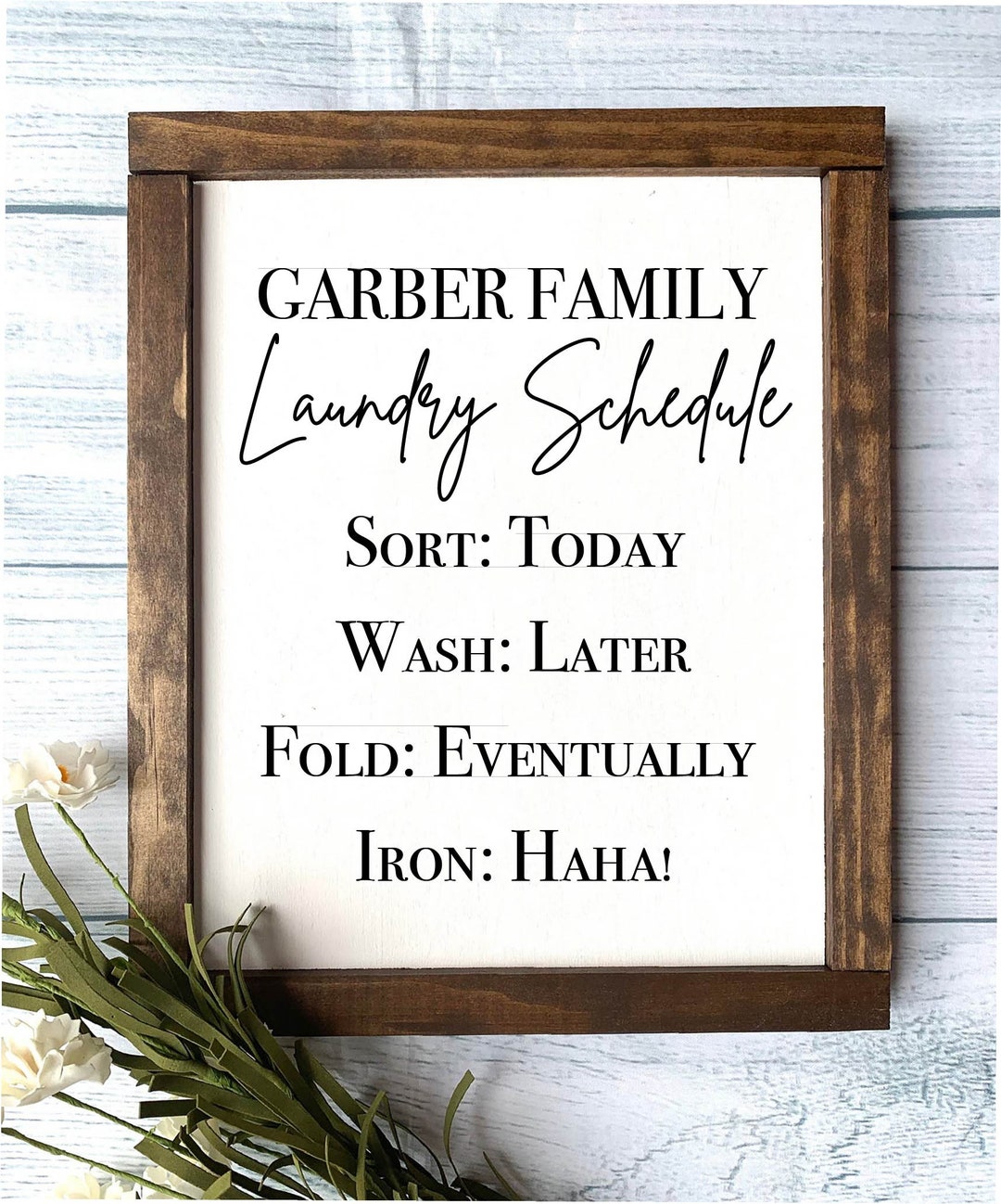 Laundry Farmhouse Wooden Sign, Laundry Room Decor, Laundry Room Sign ...