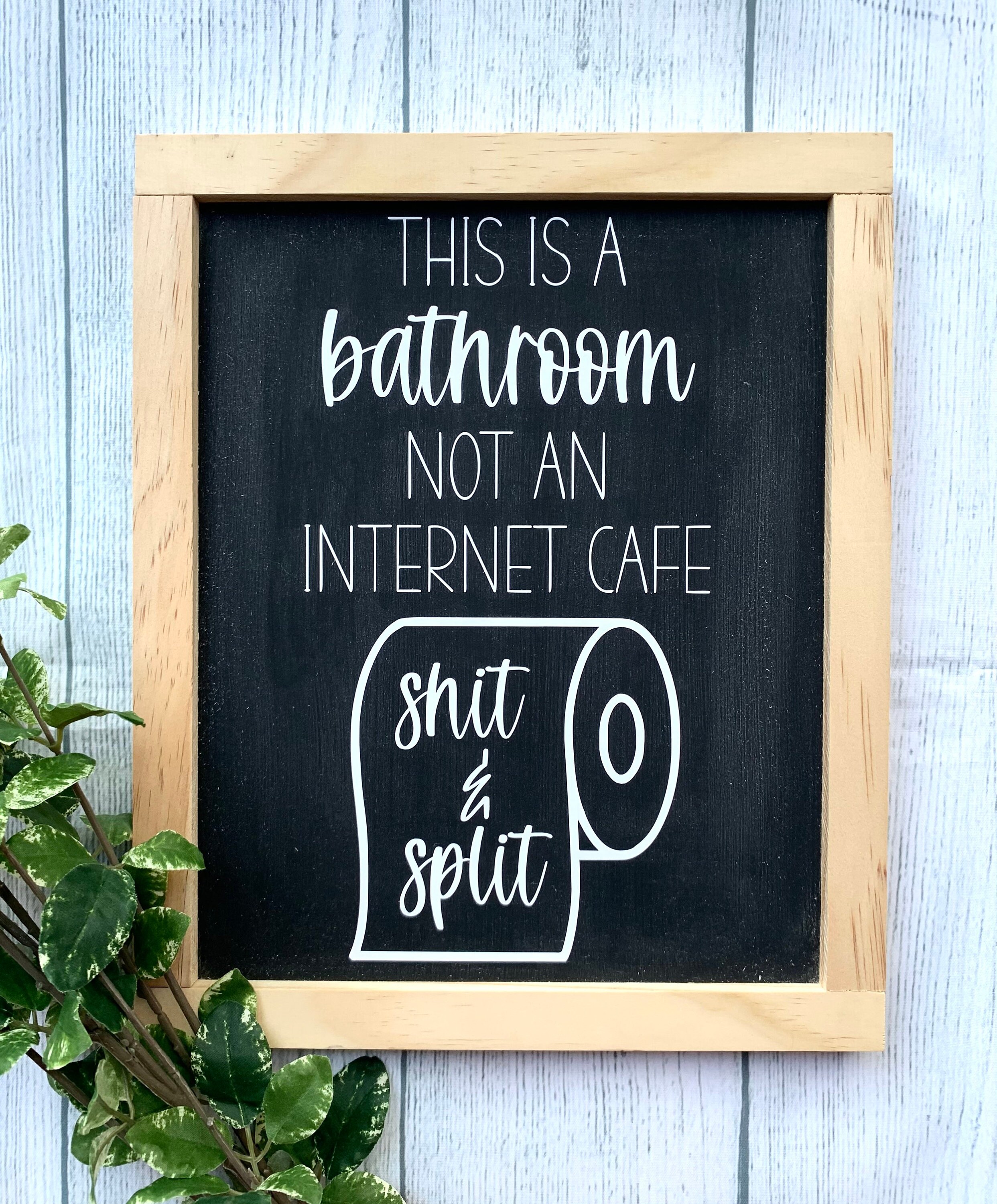 Bathroom Wooden Sign Bathroom Sign Wooden Sign Bathroom - Etsy