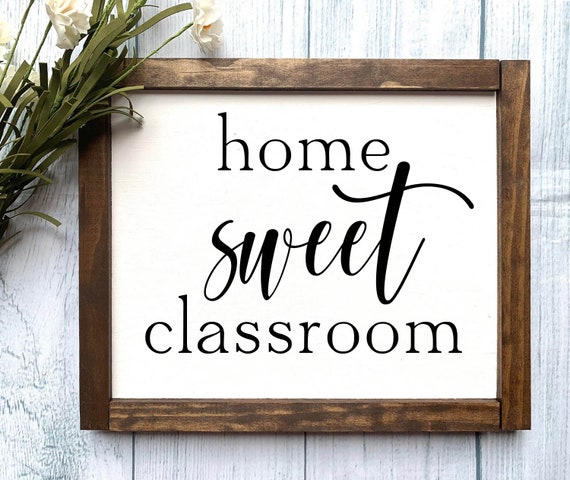 Home Sweet Classroom Wooden Sign Teacher Gift Classroom - Etsy