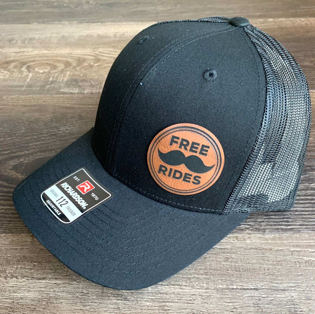 Free Rides-mustache Hat, Richardson 112 Trucker Hat, Mustache Hat, Gift ...