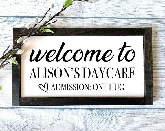 Welcome to Daycare Sign Daycare Sign Daycare Provider Gift | Etsy