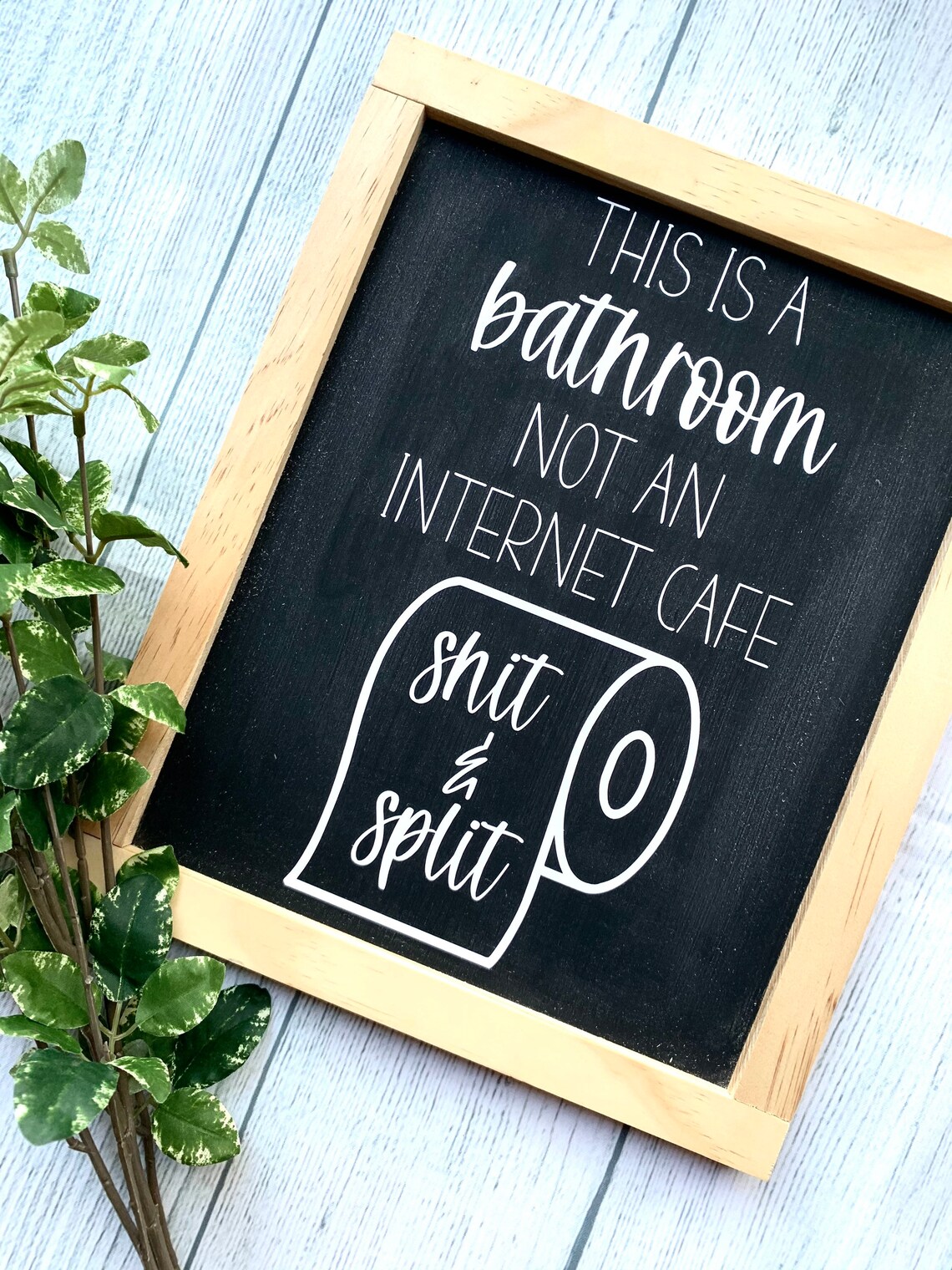 Bathroom Wooden Sign Bathroom Sign Wooden Sign Bathroom - Etsy