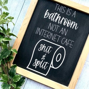 Bathroom Wooden Sign, Bathroom Sign, Wooden Sign, Bathroom Decor, Home ...