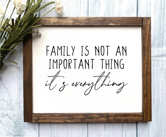 Family is Everything Wooden Sign Family Wooden Sign Home | Etsy