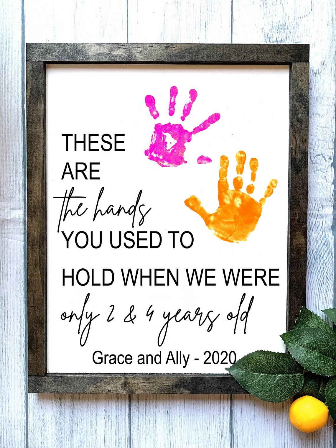 Custom Handprint Gift, DIY Child's Handprint, Father's Day Gift, Mother ...