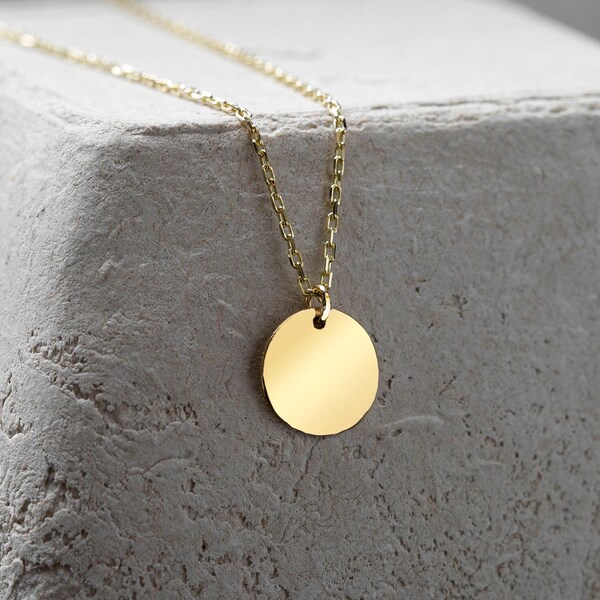 Gold Coin Pendant - Etsy