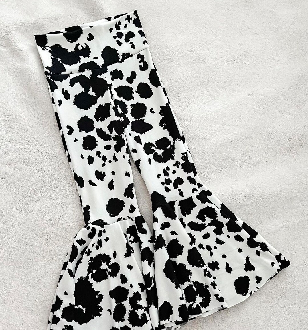 B&W Cow Print Party Pants - Etsy