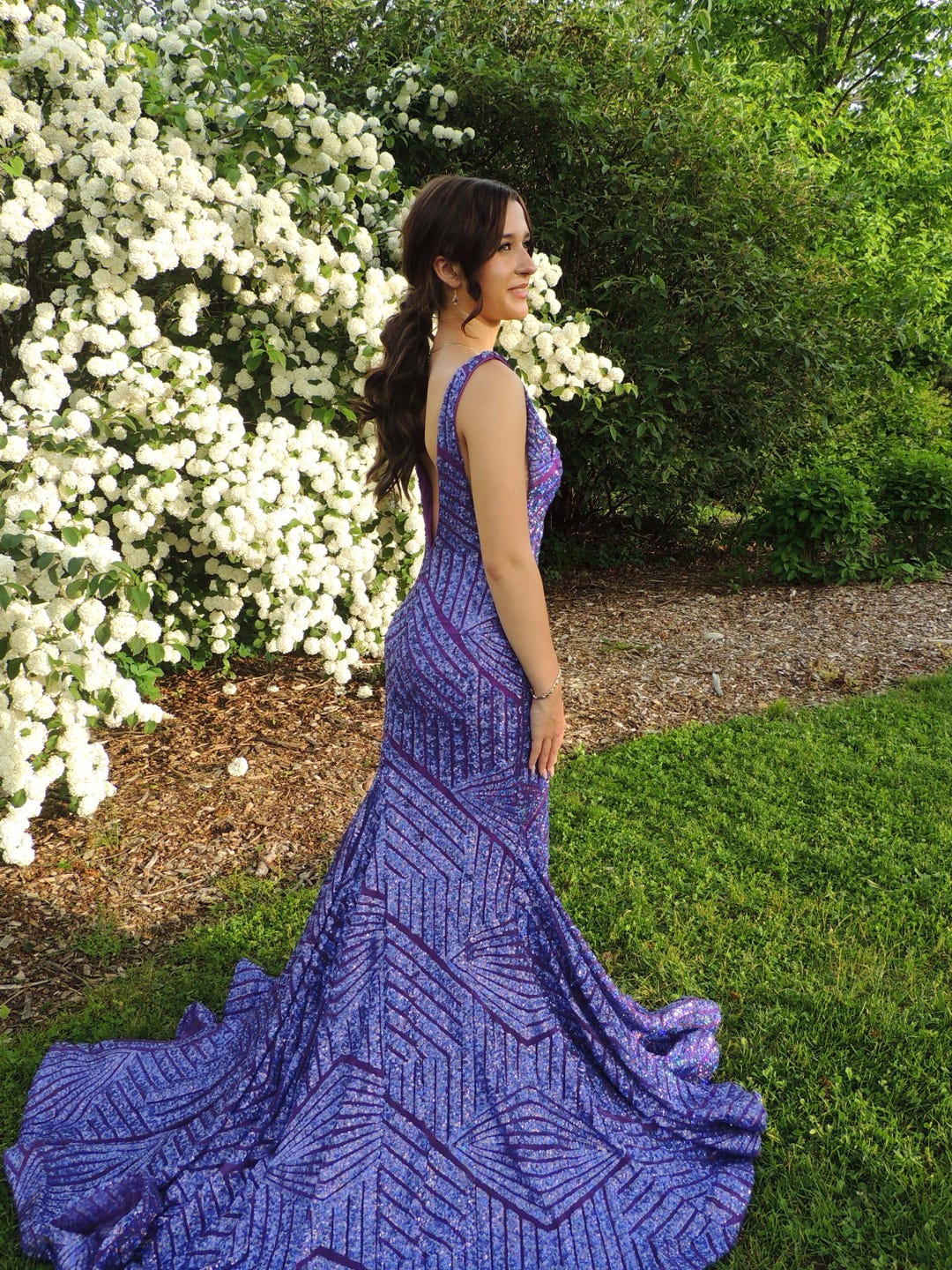 Jovani Prom Dress With Striped Sequin Pattern JO-59762 - Etsy