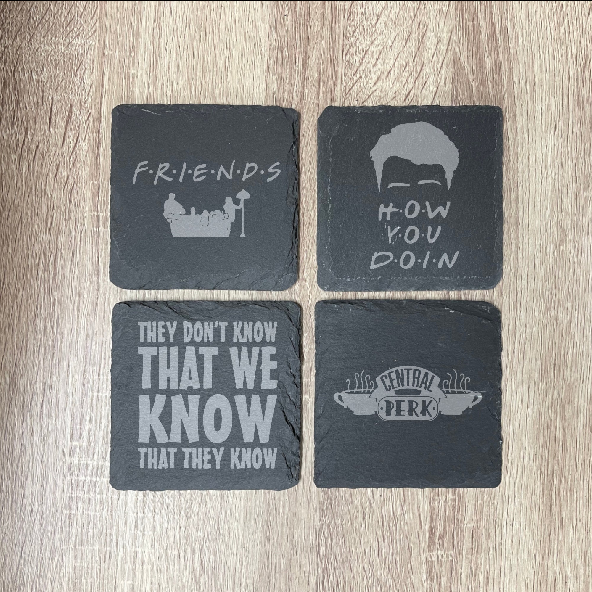 Friends TV Show Inspired Slate Coasters Set of 4 Wedding - Etsy