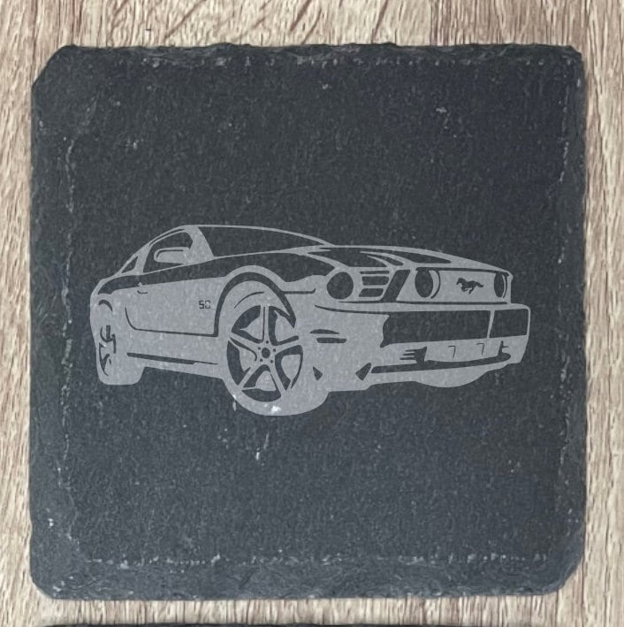 Ford Mustang Slate Coasters , Set of 4, Wedding Gifts, Drink Coasters ...