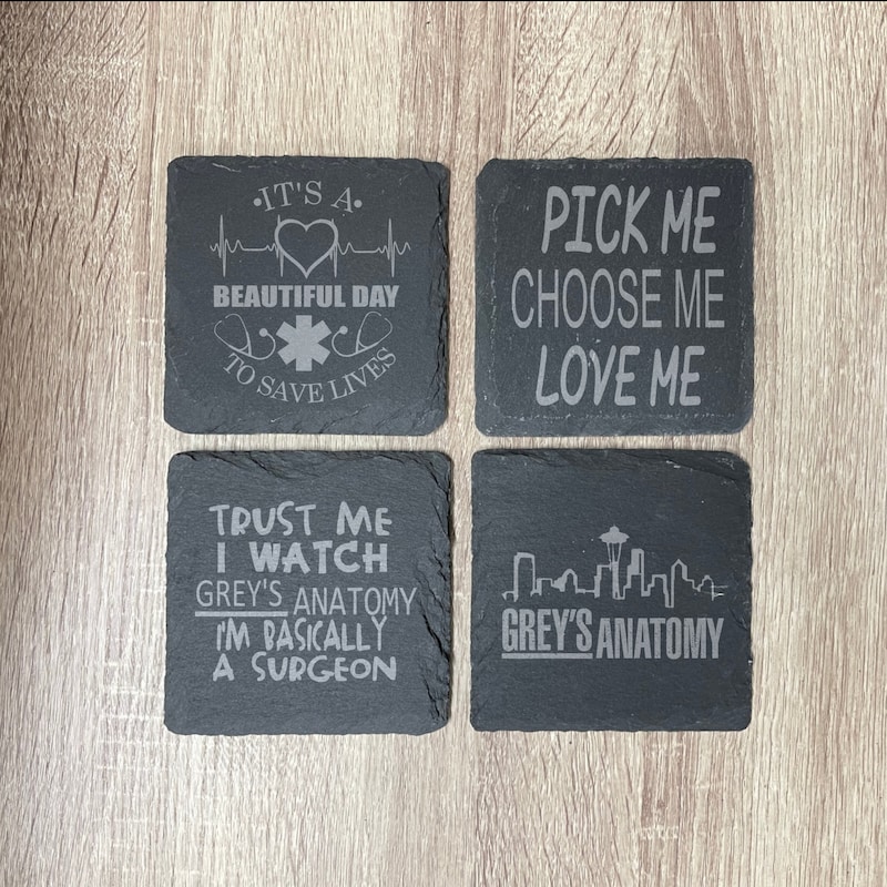 Gray Coasters - Etsy