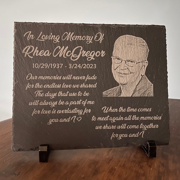 Memorial Plaque for Slate - Etsy