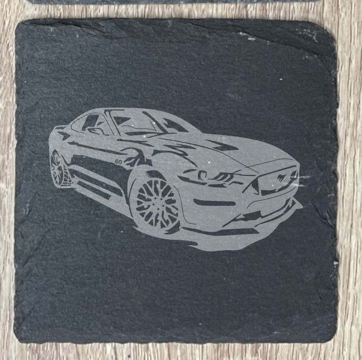 Ford Mustang Slate Coasters , Set of 4, Wedding Gifts, Drink Coasters ...