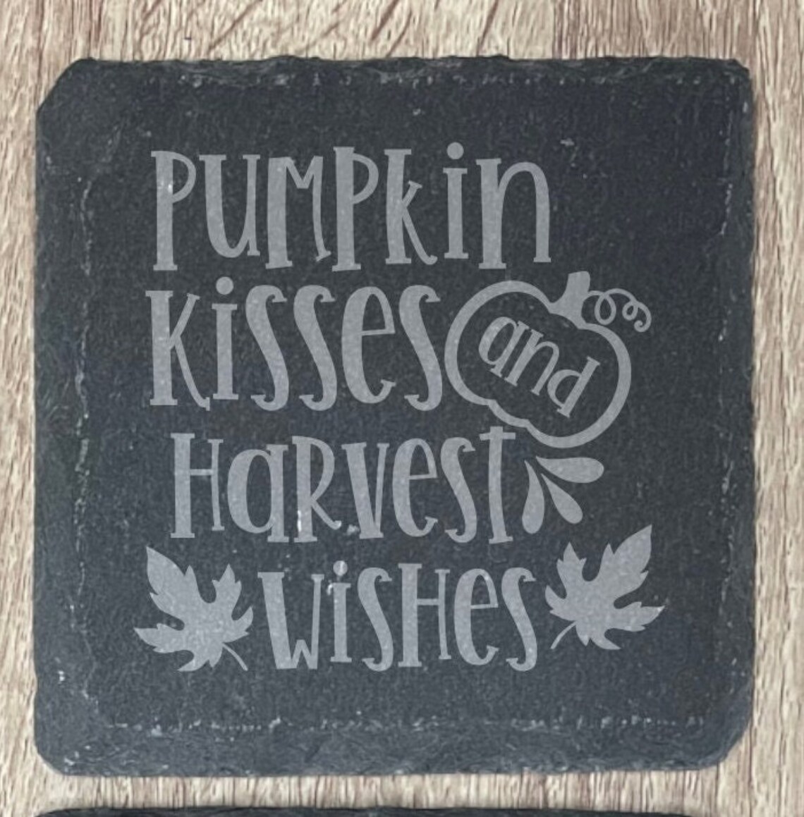 Fall Slate Coasters Set of 4 Square Farm Fresh Pumpkins - Etsy