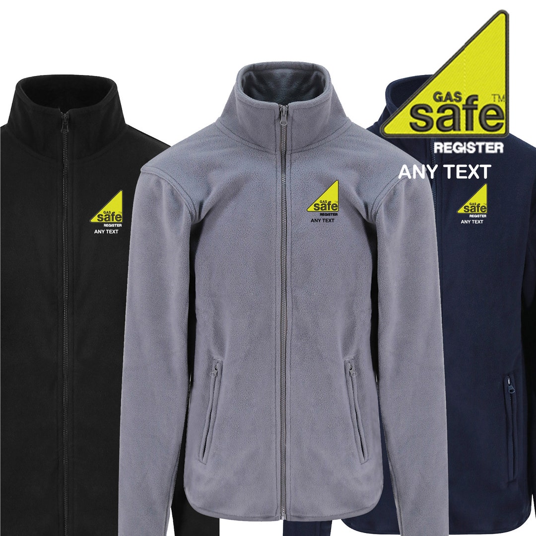 Gas Safe Work Wear Fleece Jacket Quality Embroidered Logo With Your ...