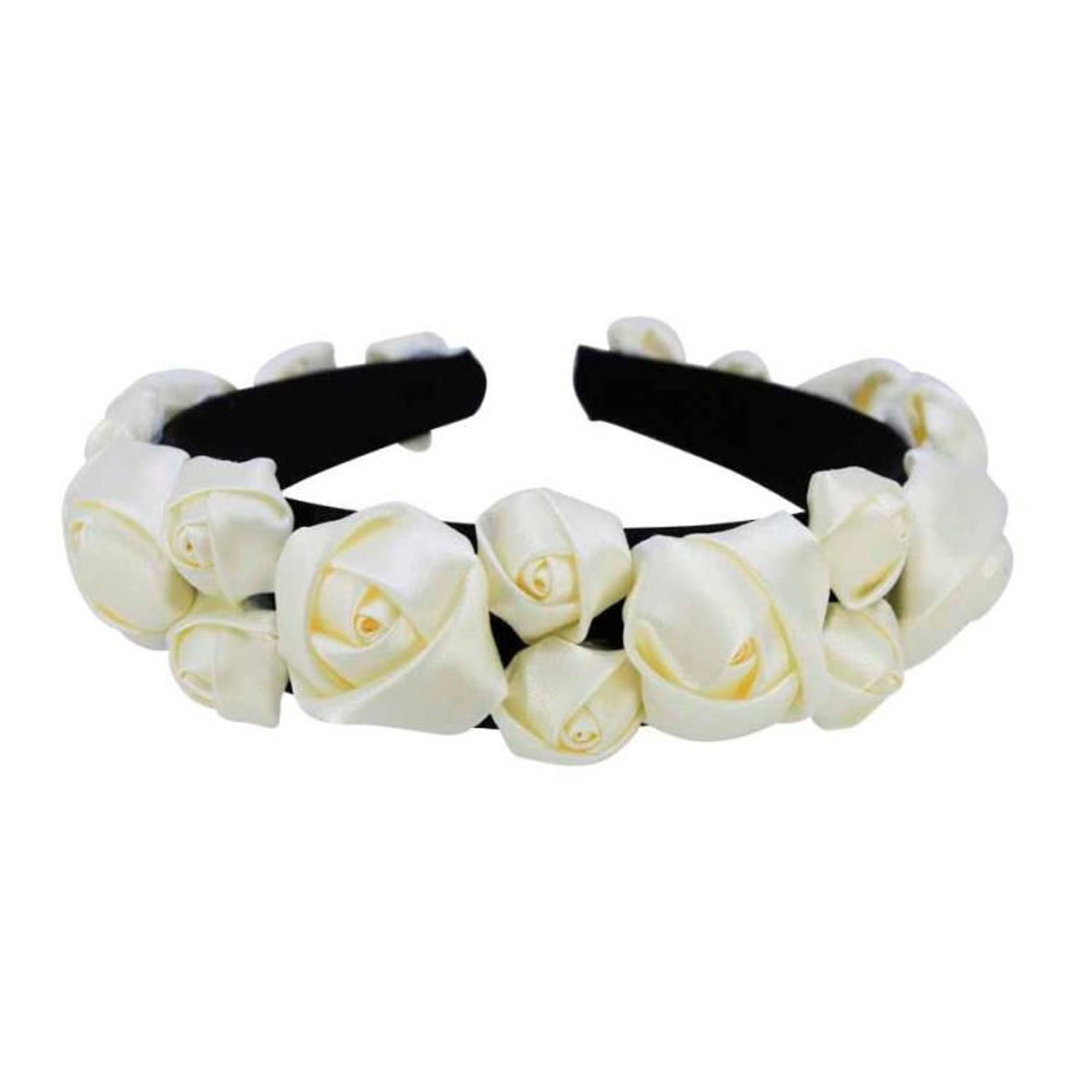 Satin Flower Alice Bands Wedding Bridesmaid Girls Women UK - Etsy