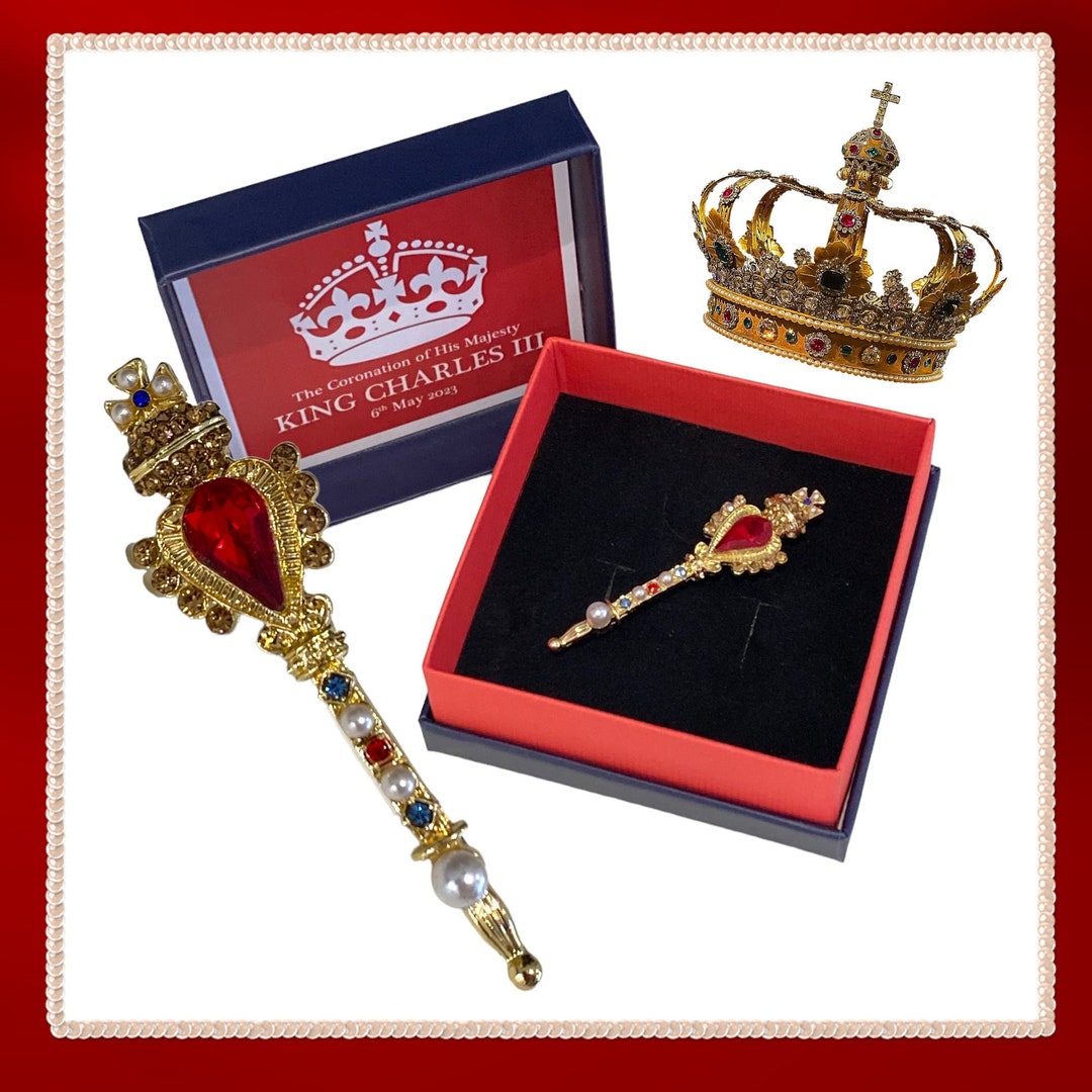 King Charles III Coronation Scepter Brooch 2023 Gift Set King - Etsy