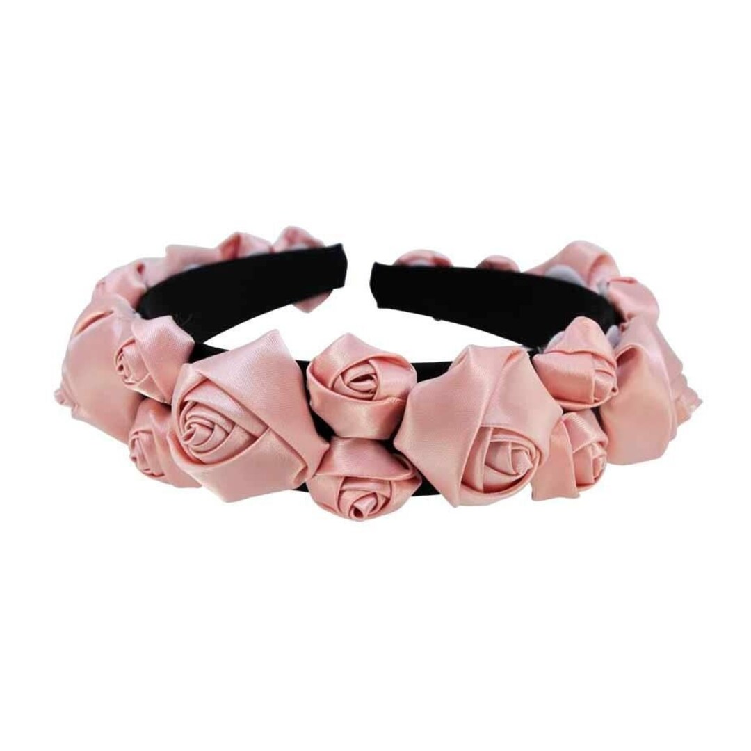 Satin Flower Alice Bands Wedding Bridesmaid Girls Women UK Seller Hair ...