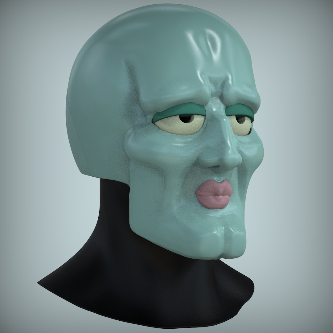 Handsome Squidward / Sexy Thaddäus Maske // 3D Datei - Etsy