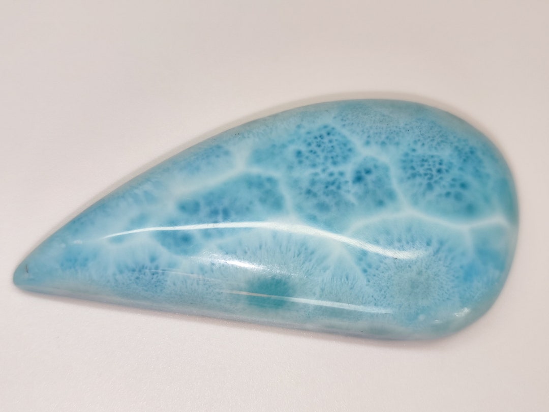 Larimar Cabochon 6x3 Cms. Natural Dominican Larimar Cabochon Free Shape ...