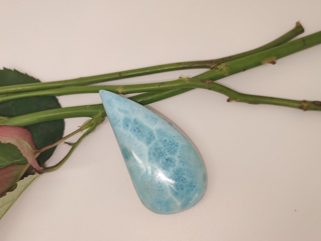 Larimar Cabochon 6x3 Cms. Natural Dominican Larimar Cabochon Free Shape ...