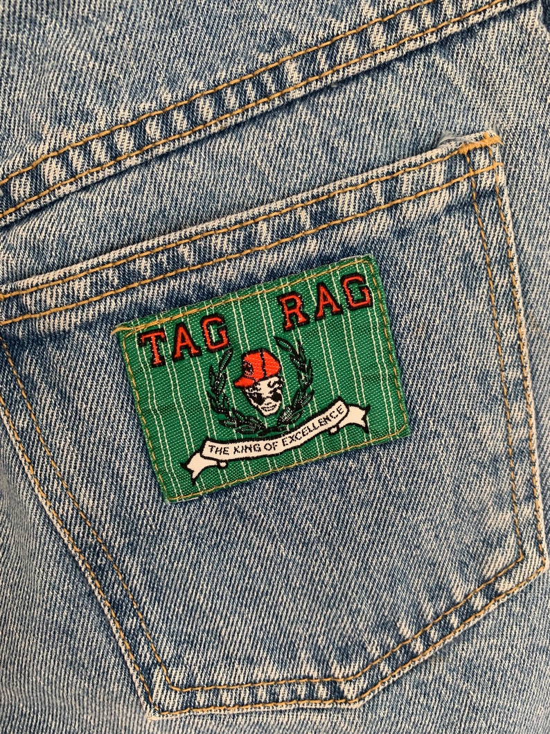 Vintage 90s Tag Rag Cotton Trim Denim Shorts / Size S - Etsy
