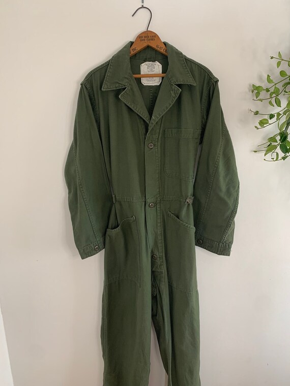 US ARMY COVERALL SATEEN TYPE 1 1981 SIZE MEDIUM - Gem