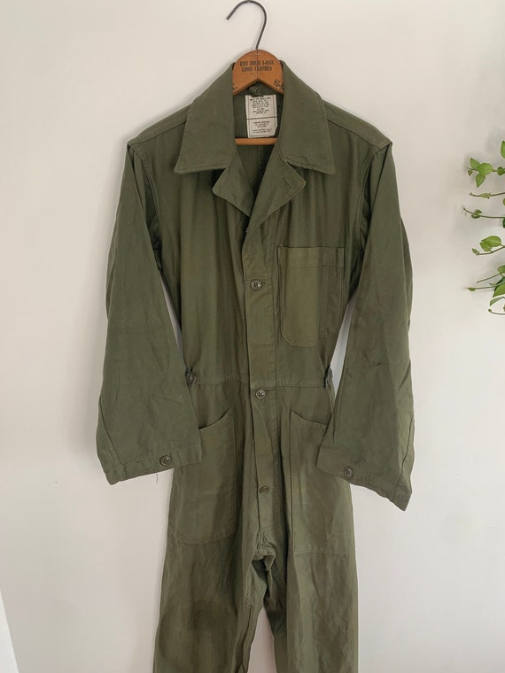 US ARMY COVERALL SATEEN TYPE 1 1981 SIZE MEDIUM - Gem