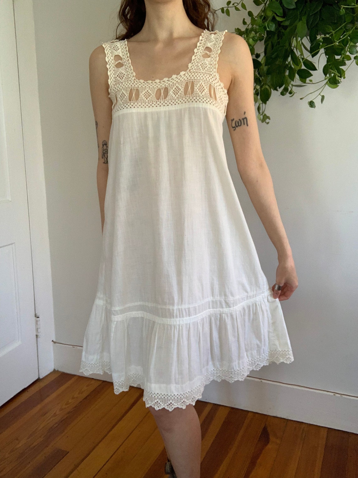 Antique 1900s Edwardian Crochet Chemise Dress / Size XS - Etsy