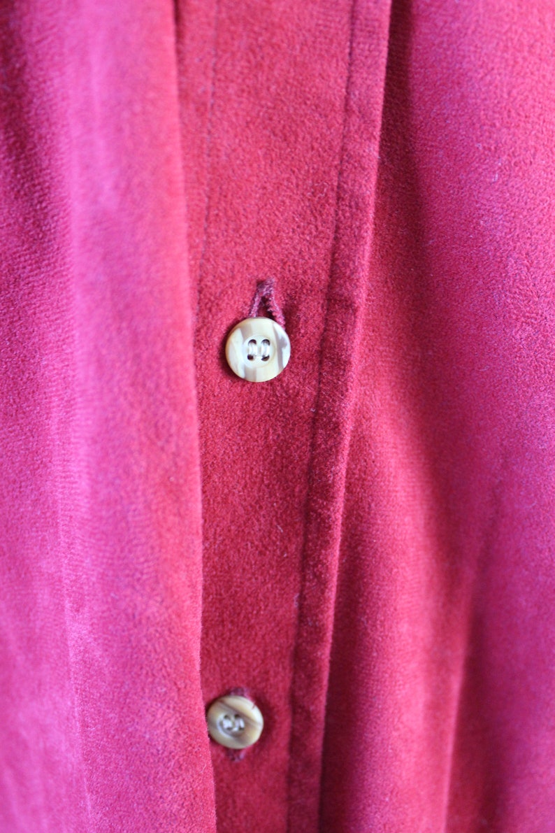 1970s Vintage Montgomery Ward Button Down Size M Red Faux - Etsy