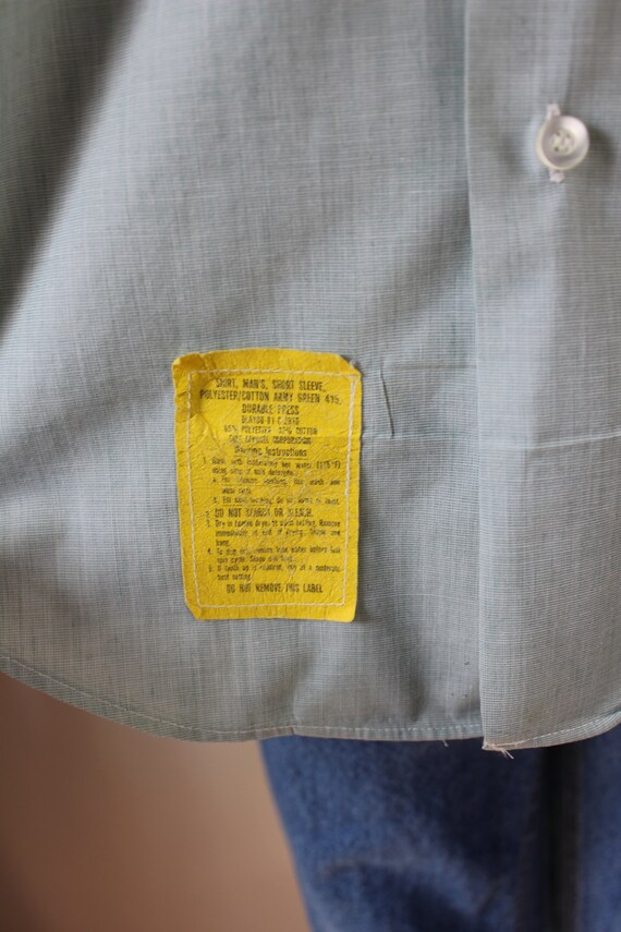 Vintage 1960s Collared Work Shirt | Size 15 1/2 XL | … - Gem