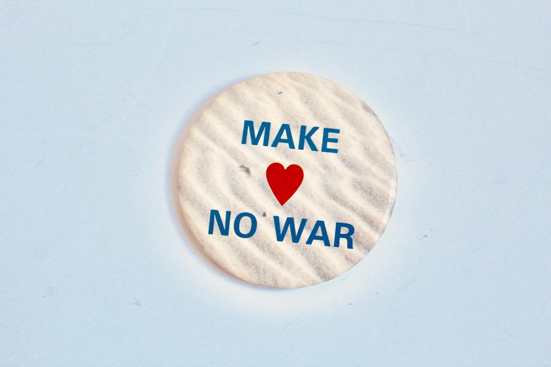 1960s Make Love No War Pin | Hippie Pin | 60s Flower Child | Anti War ...