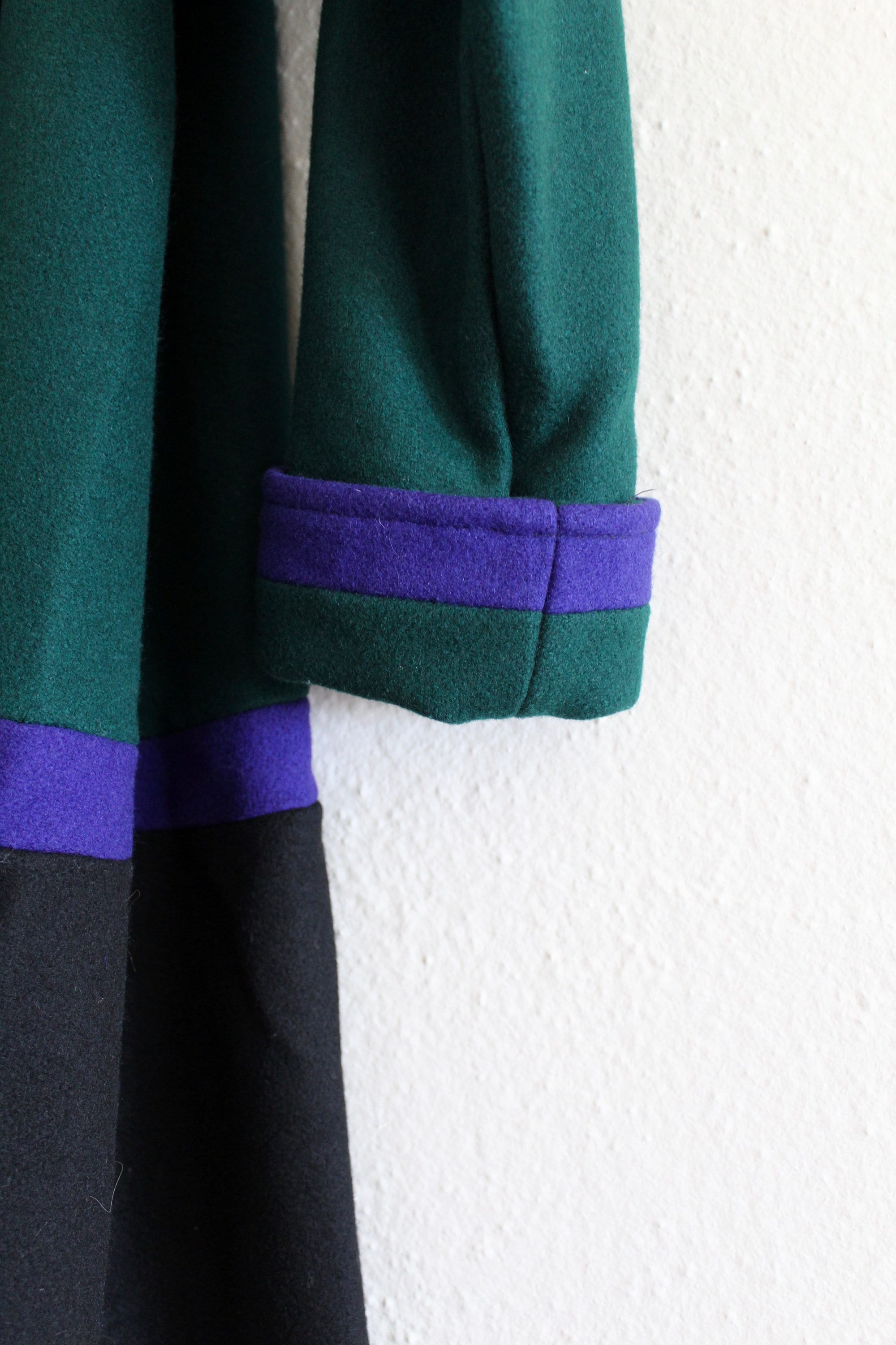 Color Block Vintage Coat Projections Ltd. Made in USA - Etsy