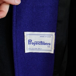 Color Block Vintage Coat Projections Ltd. Made in USA Green Coat Unique ...