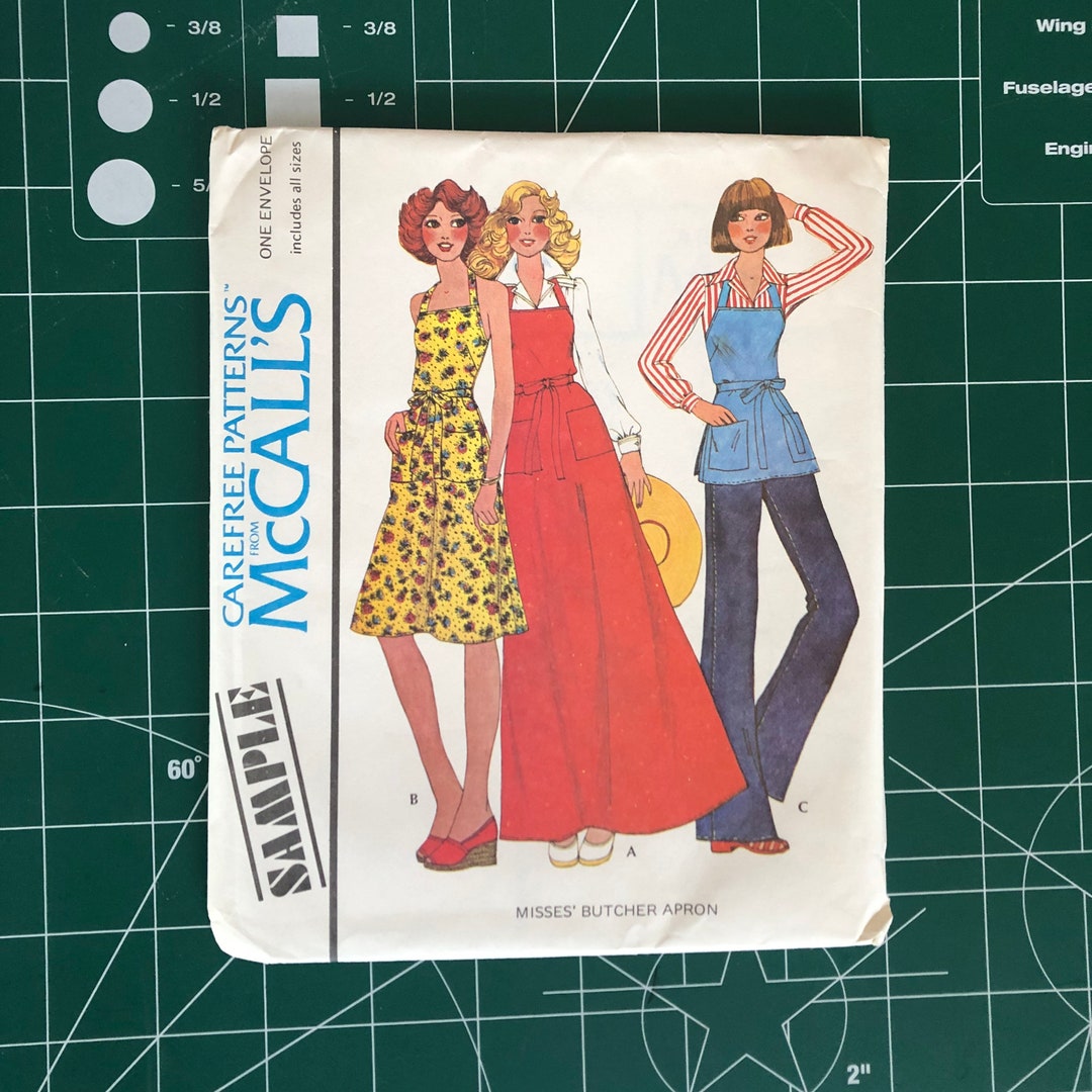 Modèle de tablier des années 1970 de McCall Modèle d'échantillon ...