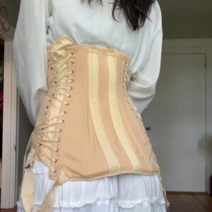 Vintage Freeman Surgical Support Corset - Peach Color, Size S/M, Triple Fan Design, Metal Boning ...