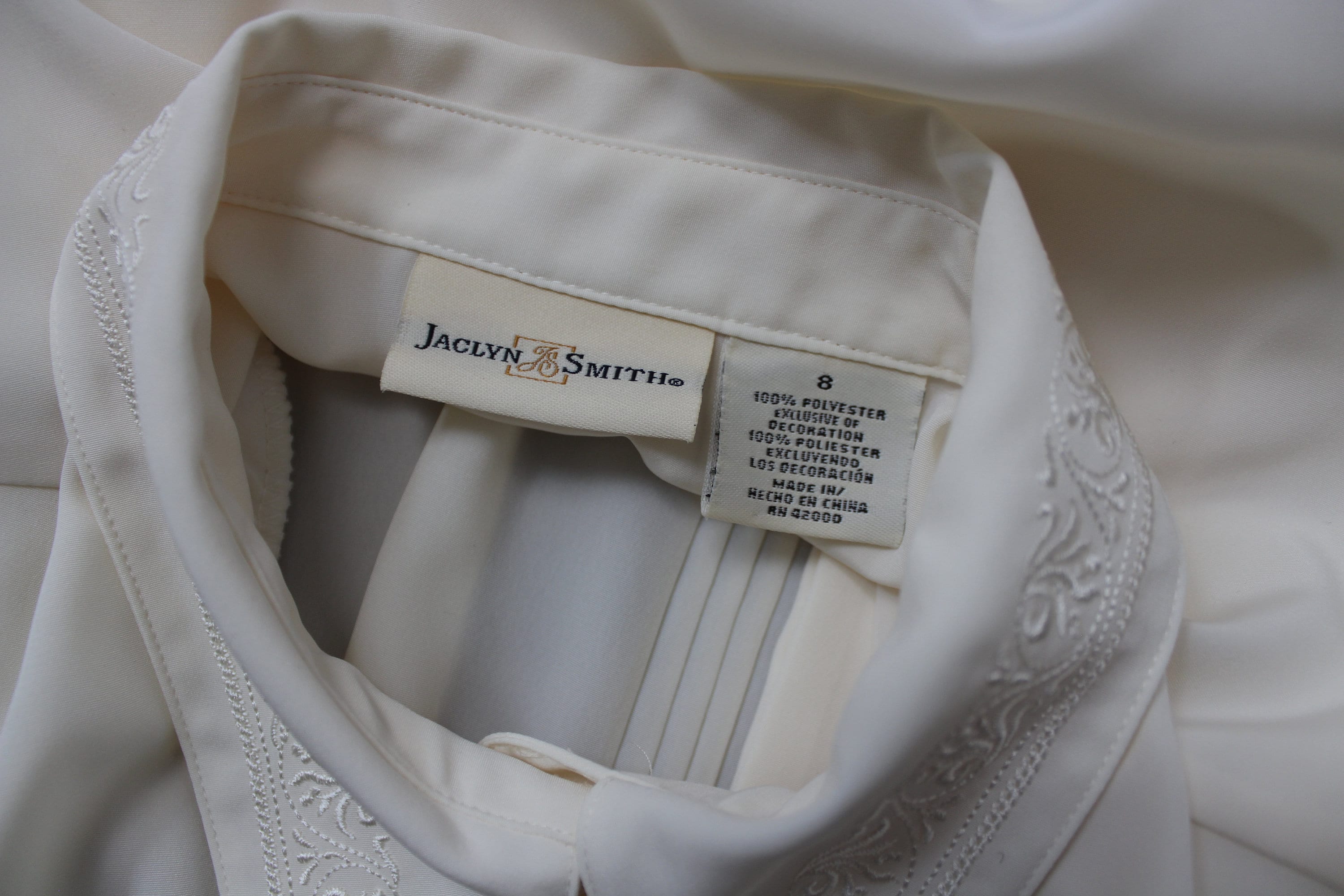 1980s Cream Colored Blouse | Size L | Vintage Oversize 1980s Cream Colored Blouse | Size L | Vintage Oversize