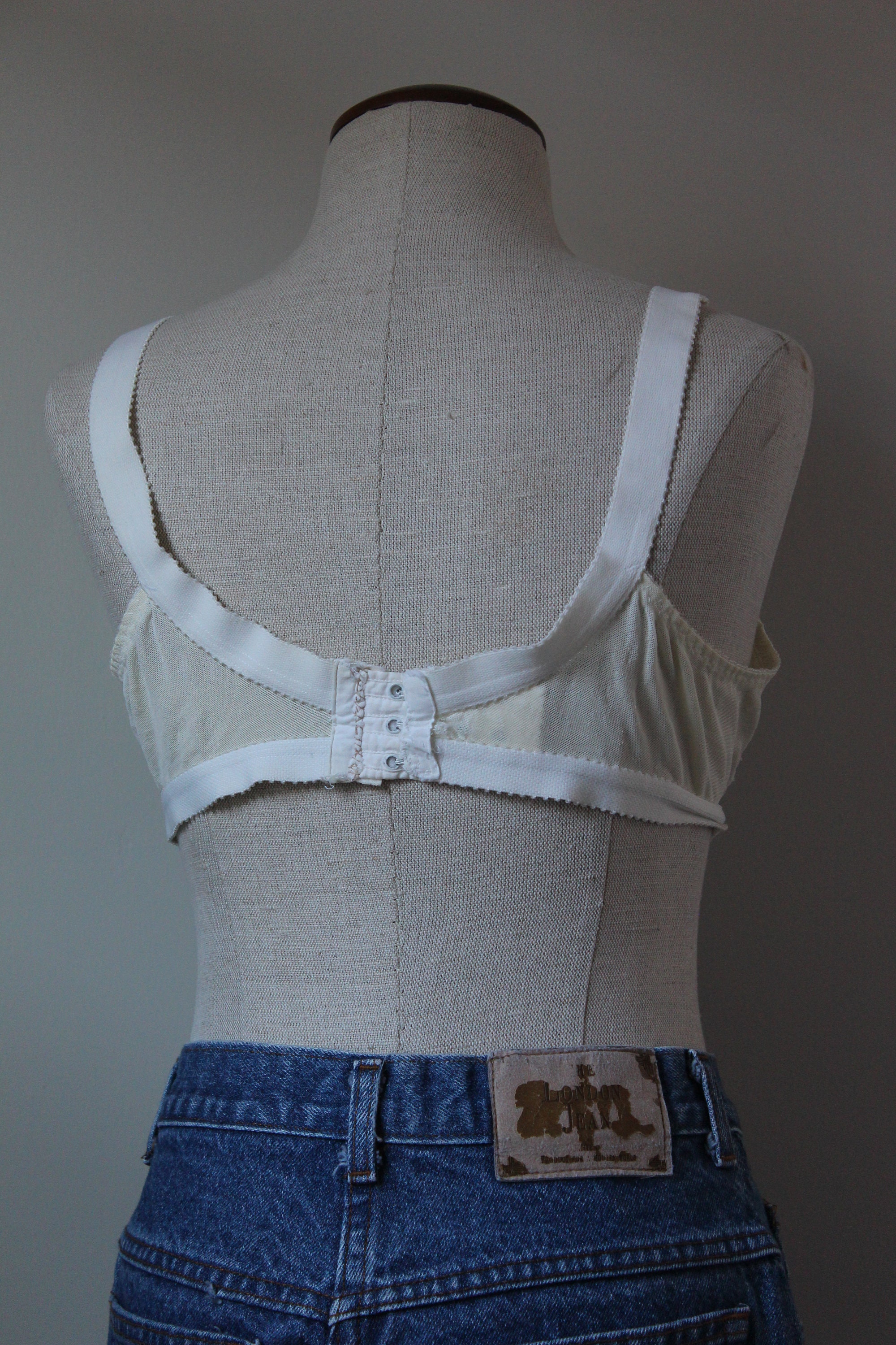 Vintage 1950s Bullet Bra Size 30a B Vintage White Elastic Etsy