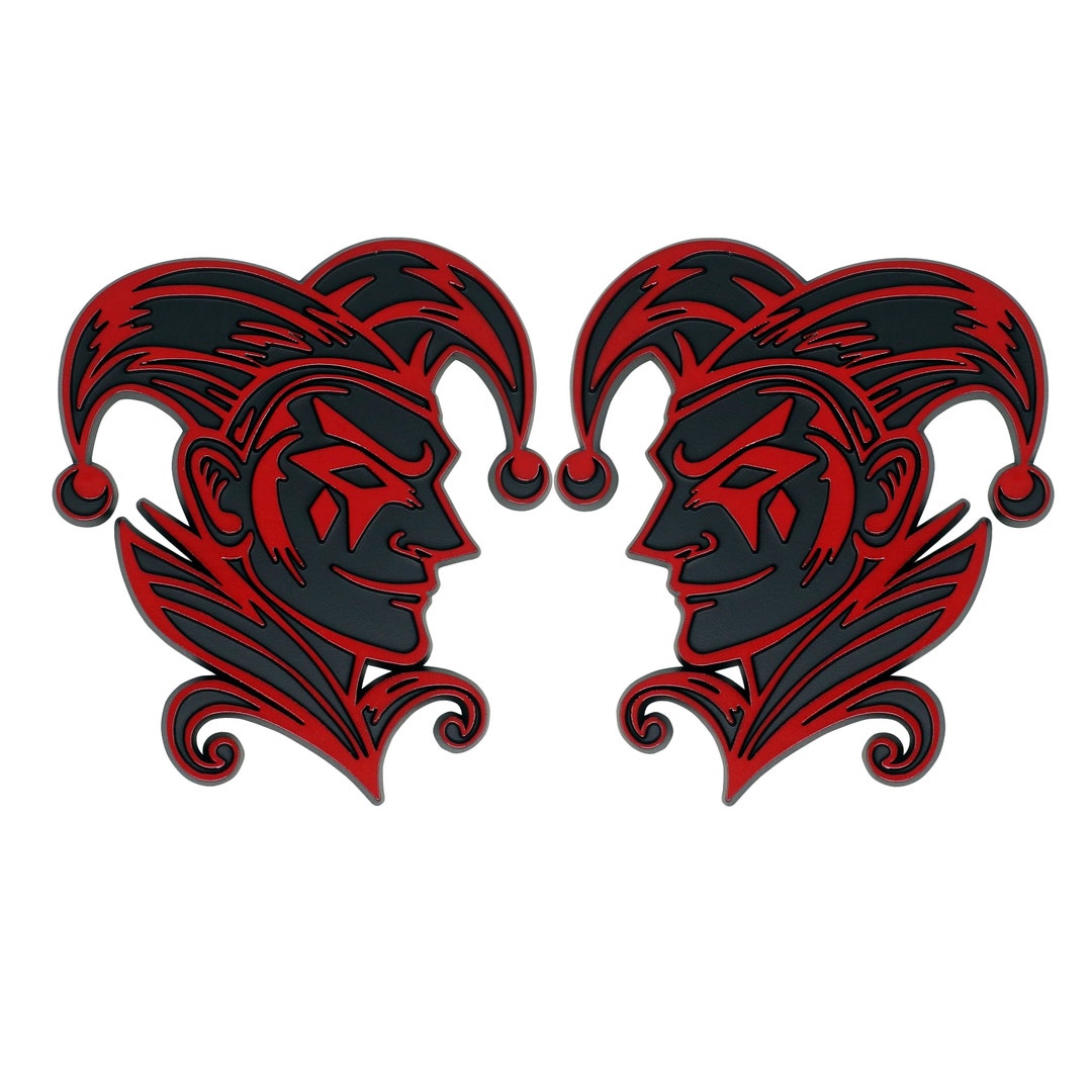 Red Star Pro | Red Joker Emblem, 3D Jester Car Badge, Aggressive Auto Decal, Universal Fit ...