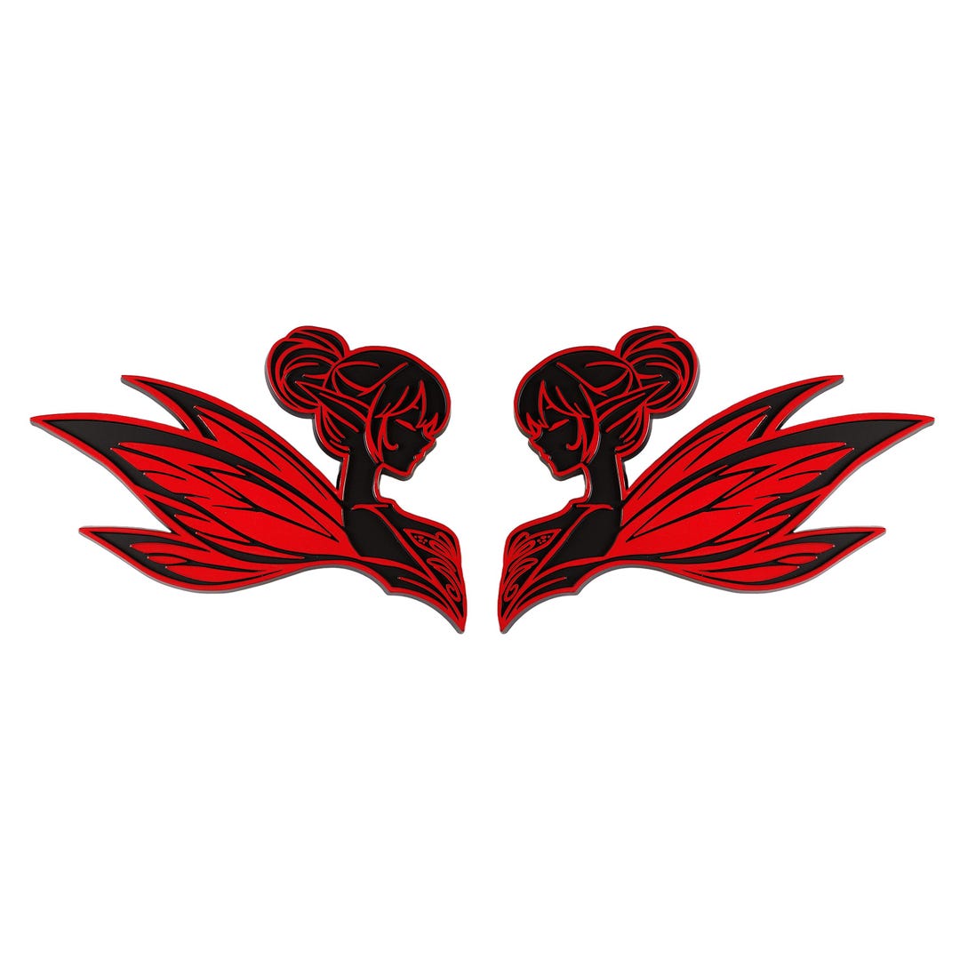 Red Star Pro | Red Fairy Emblem, 3D Fantasy Car Badge, Custom Auto Accessories for Truck, SUV ...