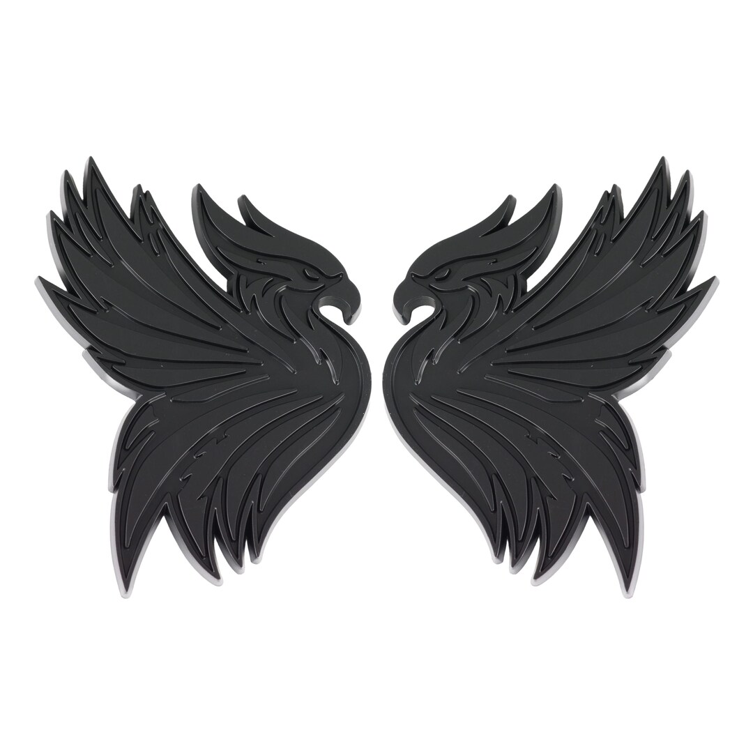 Red Star Pro | Matte Black Phoenix Emblem, Legendary Firebird Badge, 3D ...