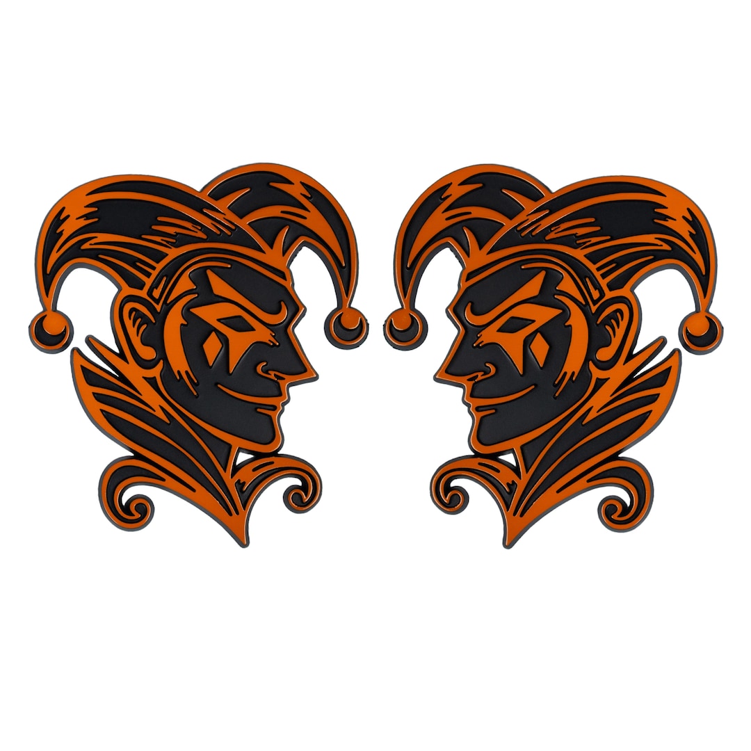 Red Star Pro | Joker Emblem Orange 3D Car Badge, Custom Automotive Decal for Car, Truck, SUV ...