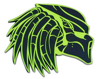 PURPLE/BLACK Right Facing Predator Custom Emblem Auto Car | Etsy