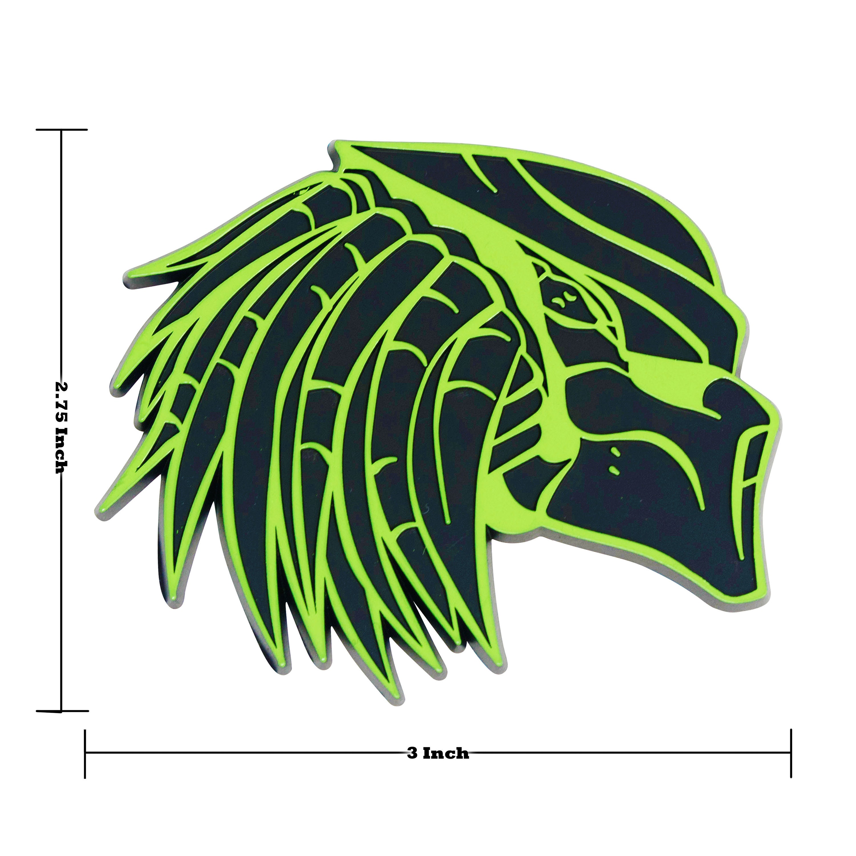 GREEN/BLACK Right & Left Facing Predator Emblem set of 2 | Etsy