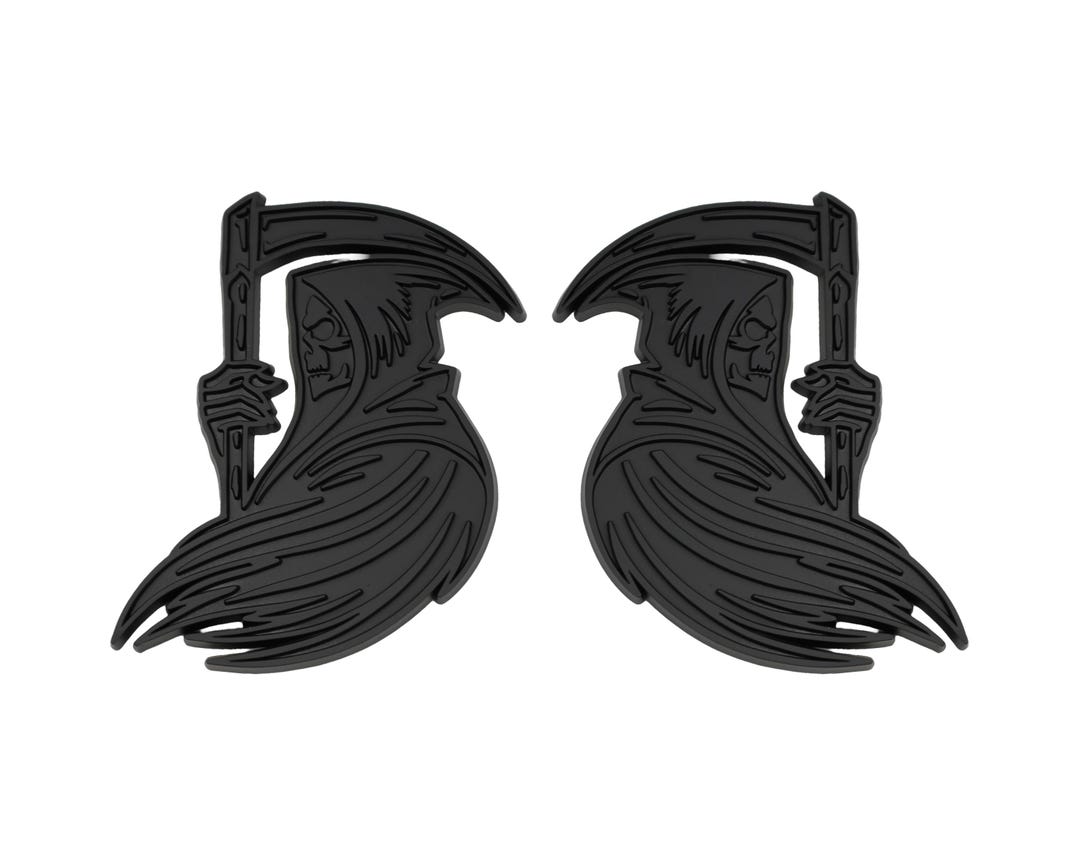 Red Star Pro Grim Reaper Emblem, Custom Car Badge 3D Decal Sticker ...